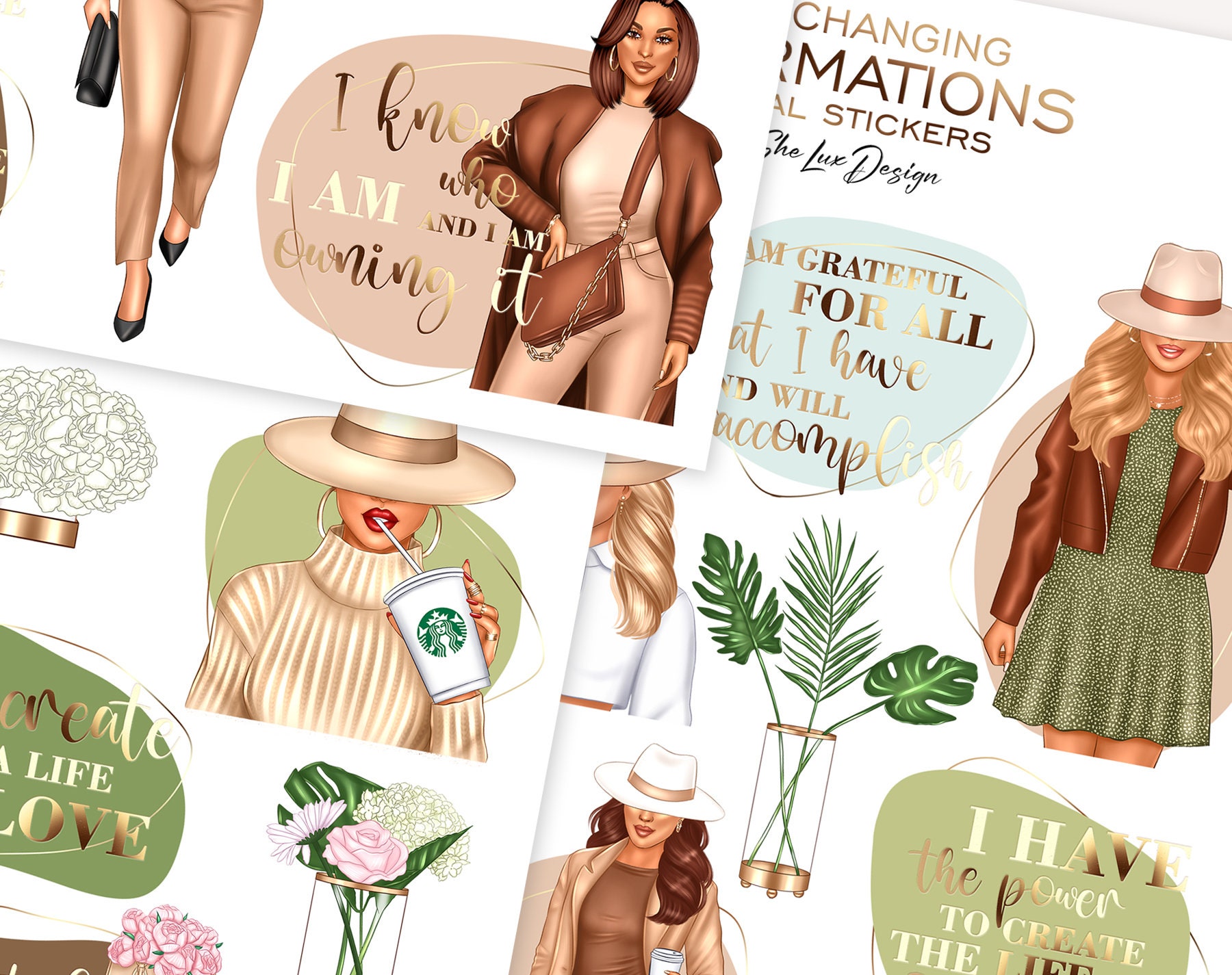 Affirmation Digital Stickers, Black Girl Digital Stickers, Goodnotes ...