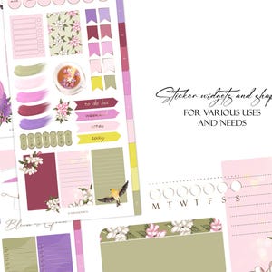 2025 Spring Digital Stickers for Goodnotes Planner, Blooming Flowers ...