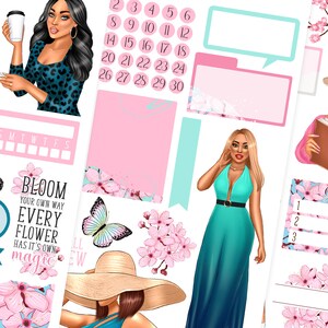 April DIGITAL Stickers for GOODNOTES Planner, Spring Flower Digital ...