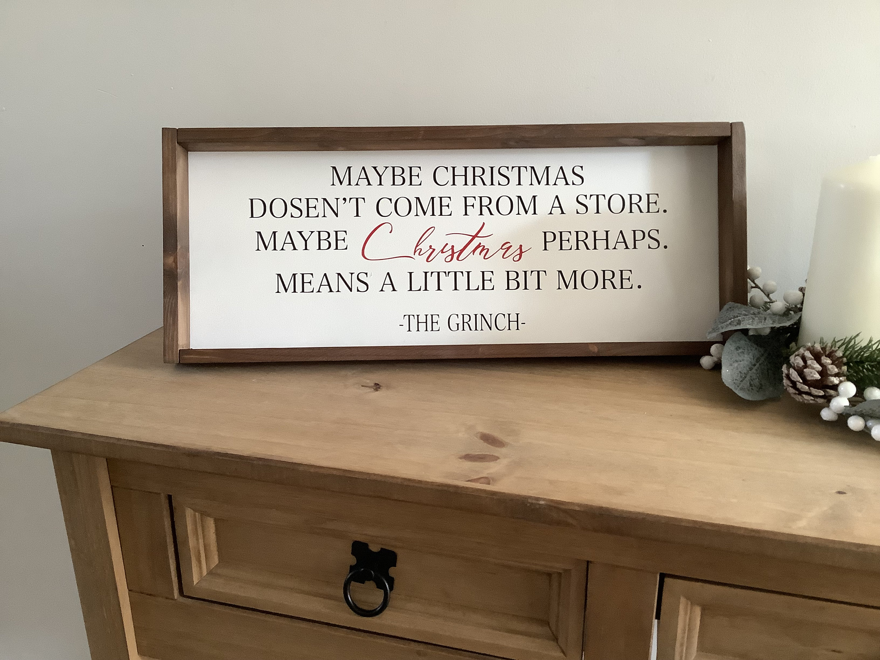 Christmas Signs Plaques Grinch Handmade Festive - Etsy UK