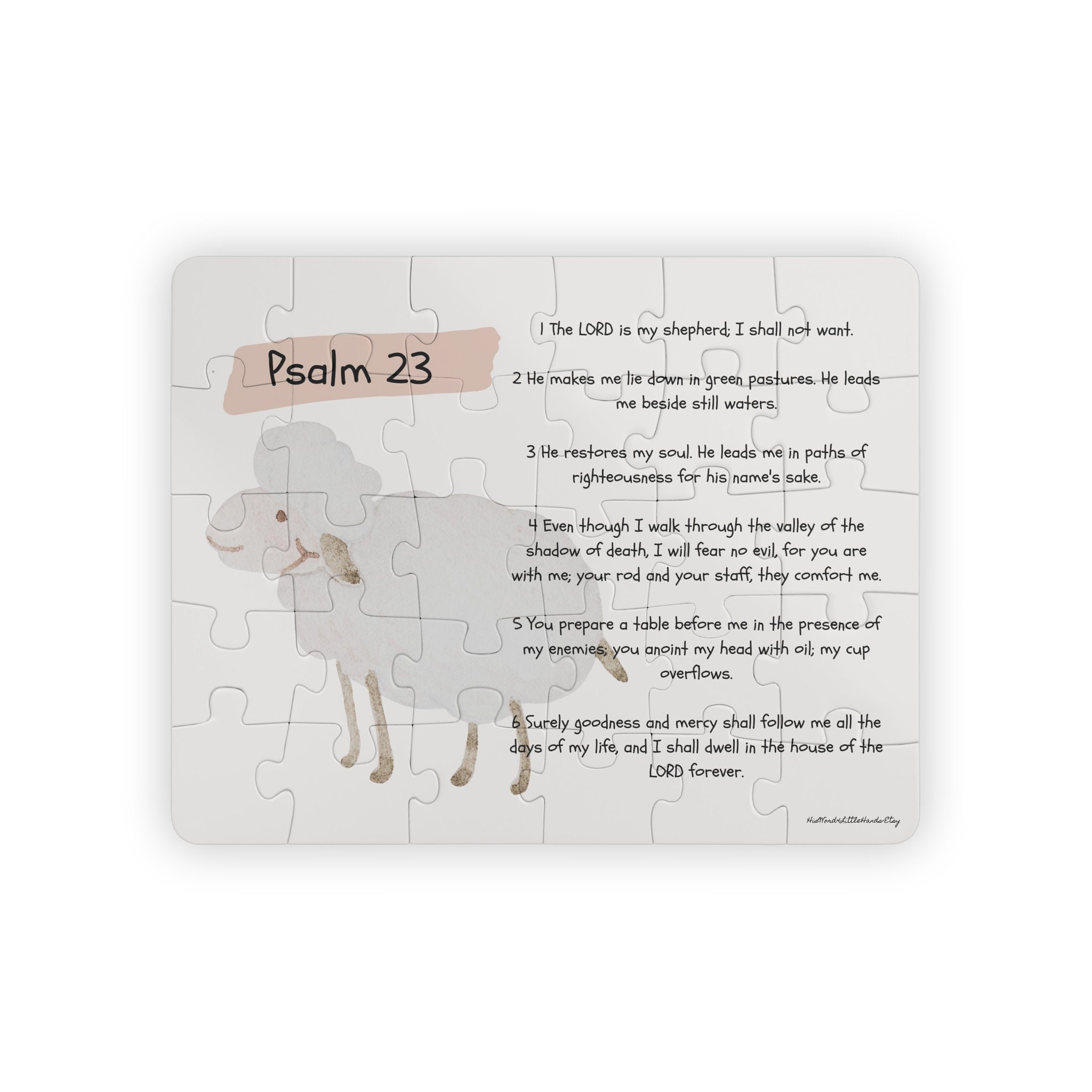 Children's Kids' Puzzle, 30-piece, Psalm 23"the Lord is My Shepard ...