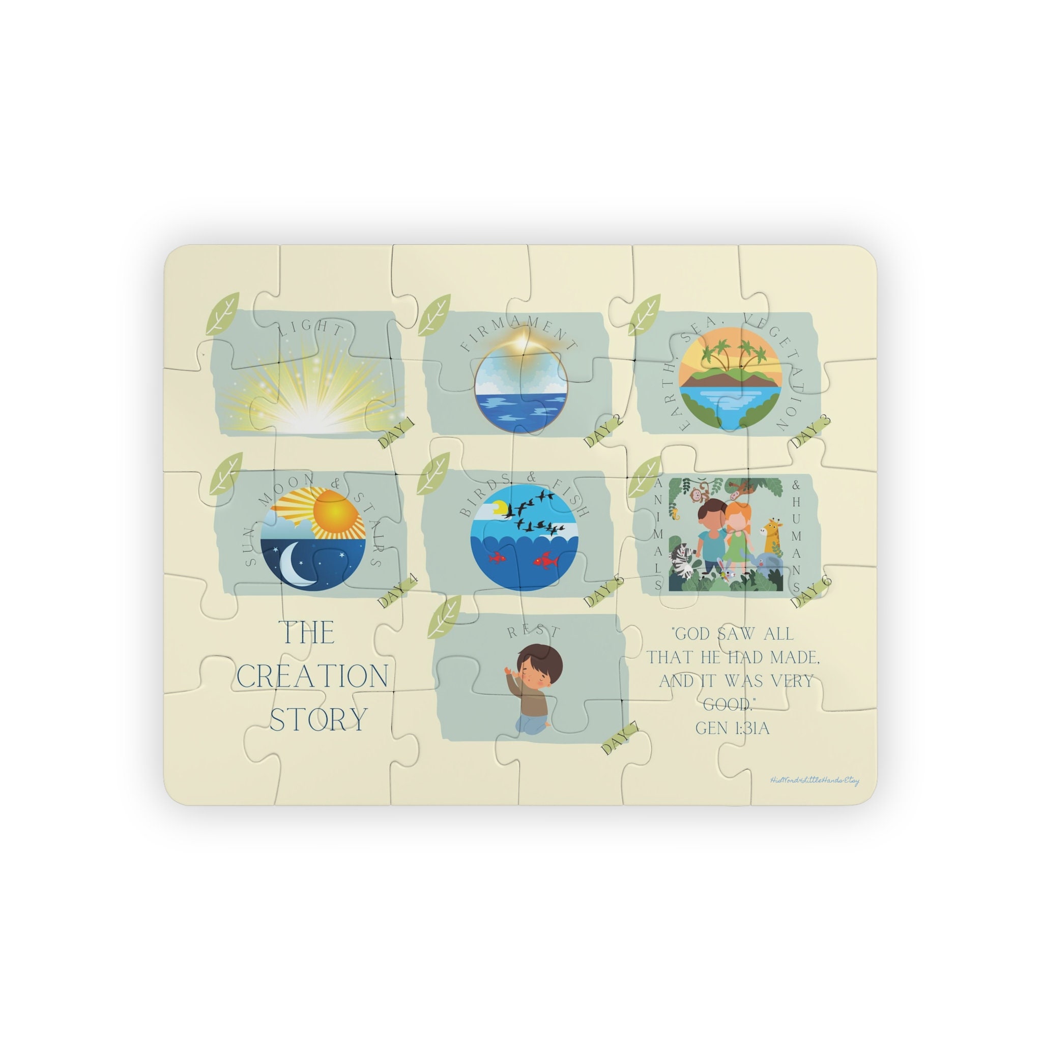 Children's Kids' Puzzle 30-piece Gen:1, the Creation Story Learn & Play ...