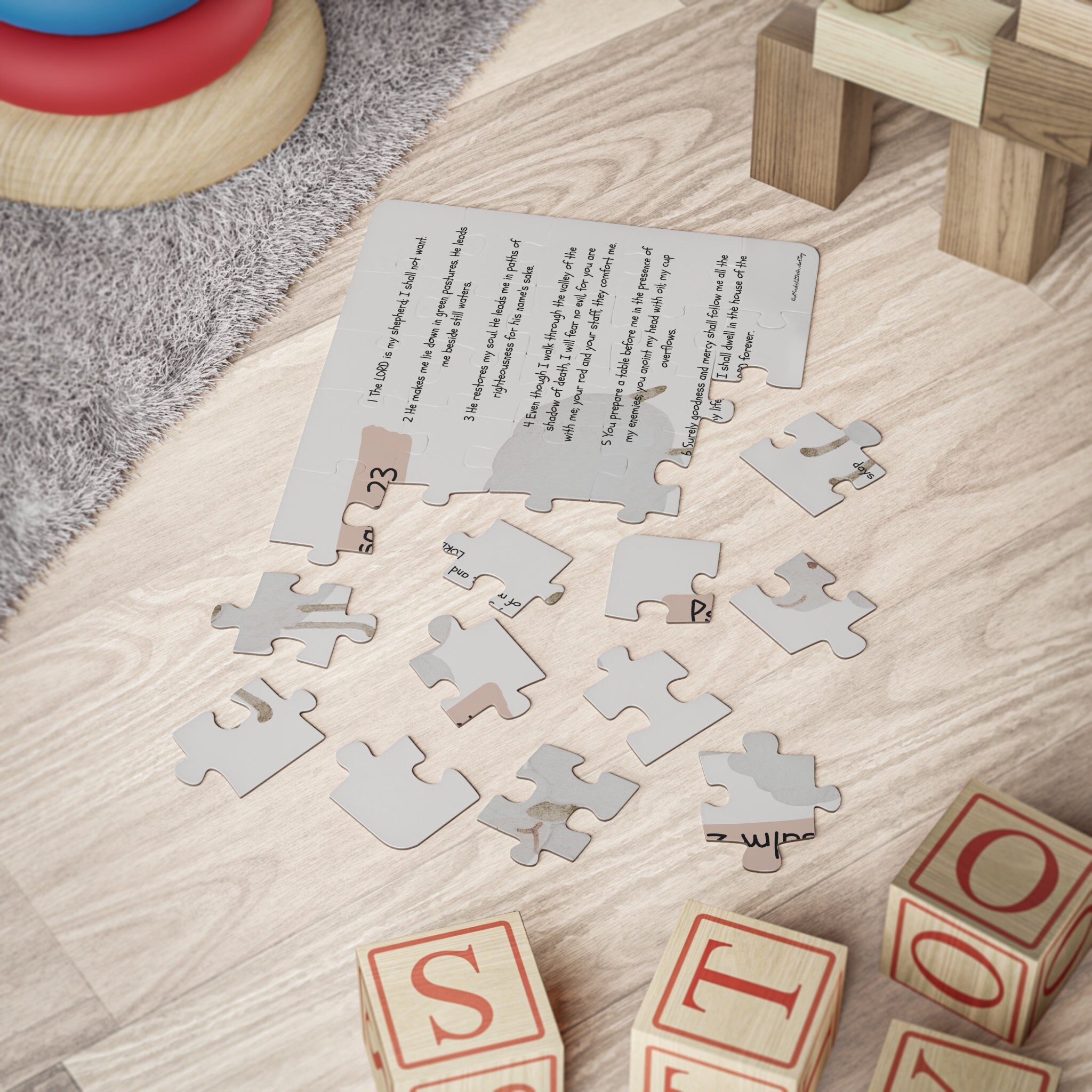 Children's Kids' Puzzle, 30-piece, Psalm 23"the Lord is My Shepard ...
