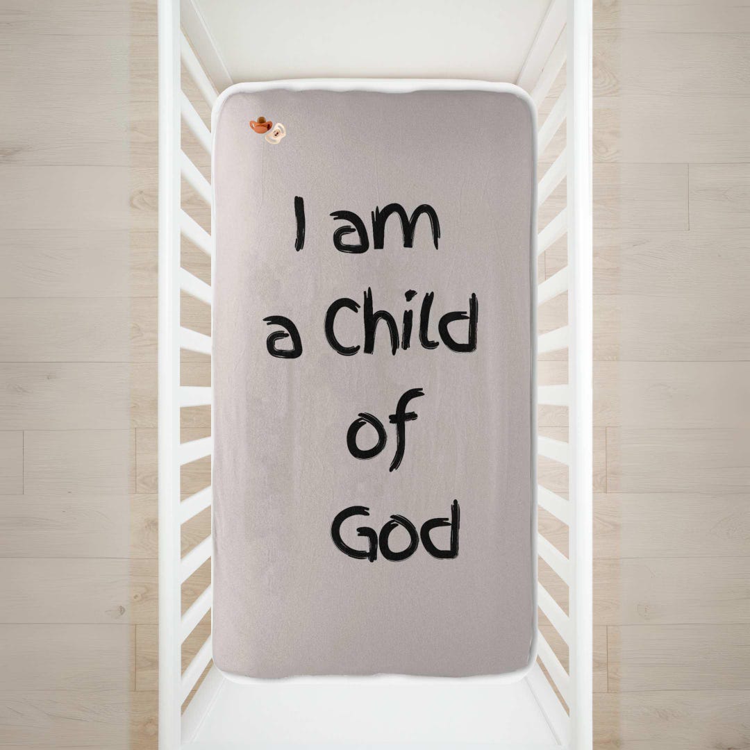 I Am a Child of God Crib Sheet Christian Crib Sheet With Bible Verse ...