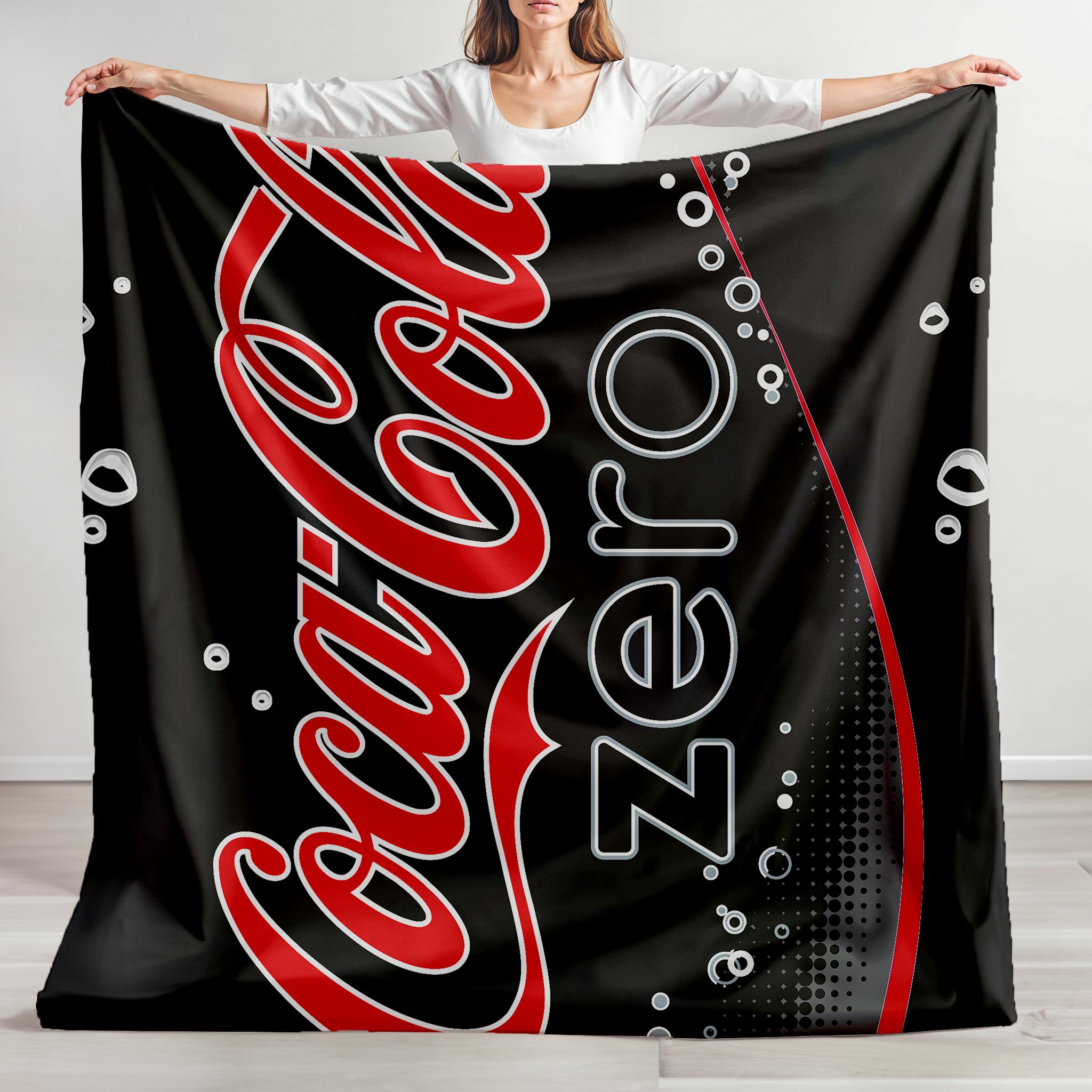 Coca-cola Zero Bedspread Throw, No Sugar Coke Blanket, Black Coke Sofa ...