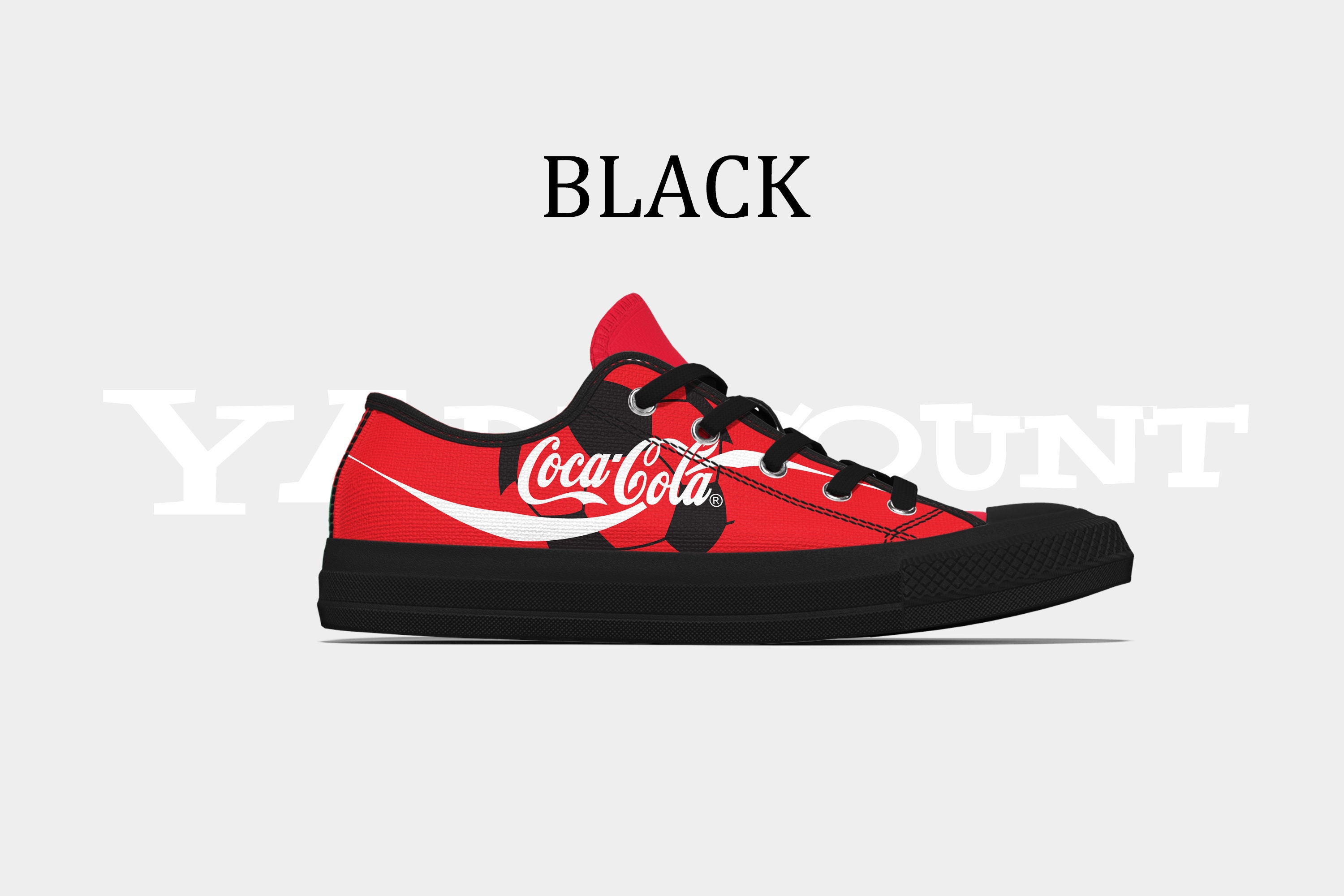 Coca Cola Shoes, Coke Soccer High Low Top Sneaker, Fan Converse Style ...