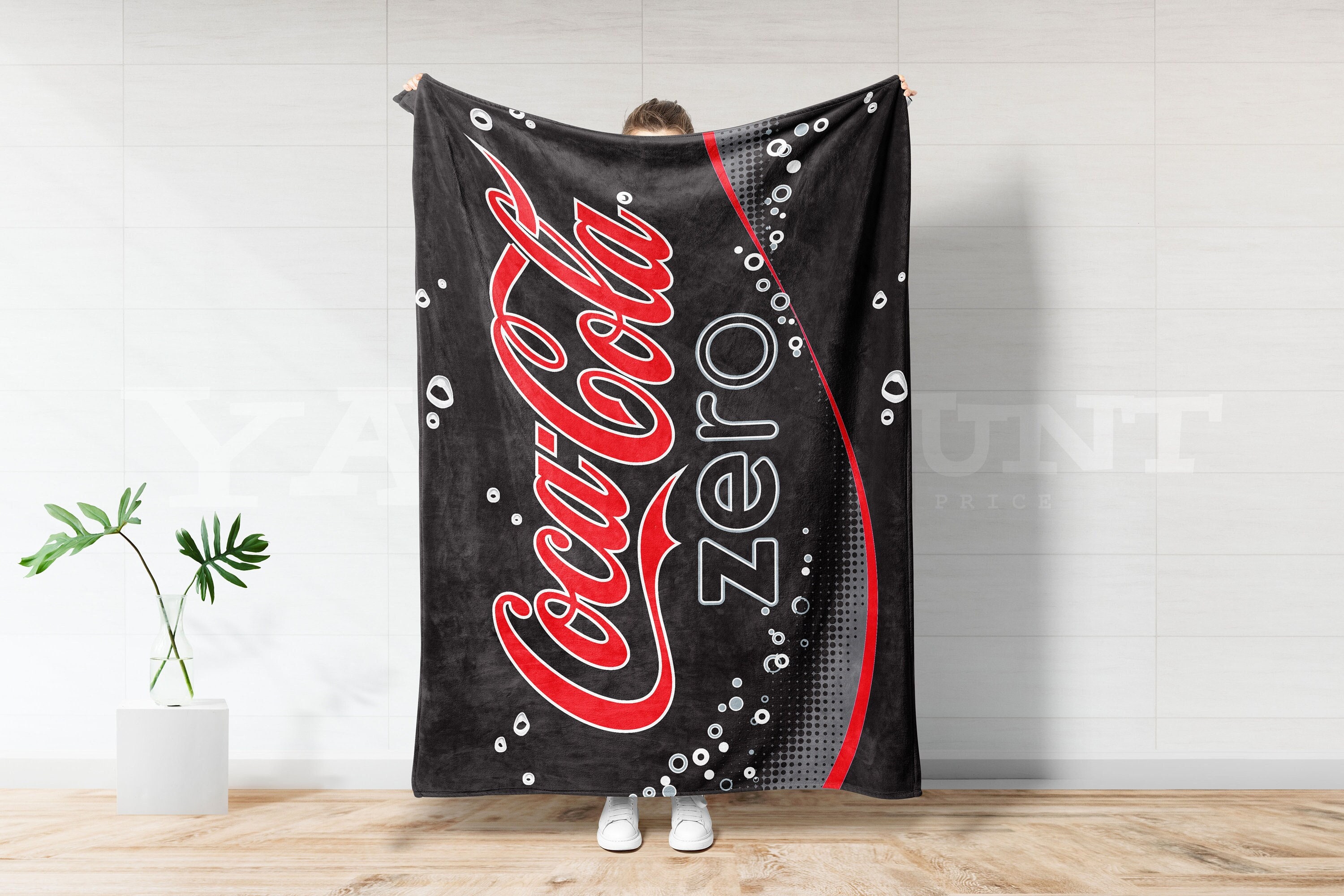 Coca-cola Zero Bedspread Throw, No Sugar Coke Blanket, Black Coke Sofa ...