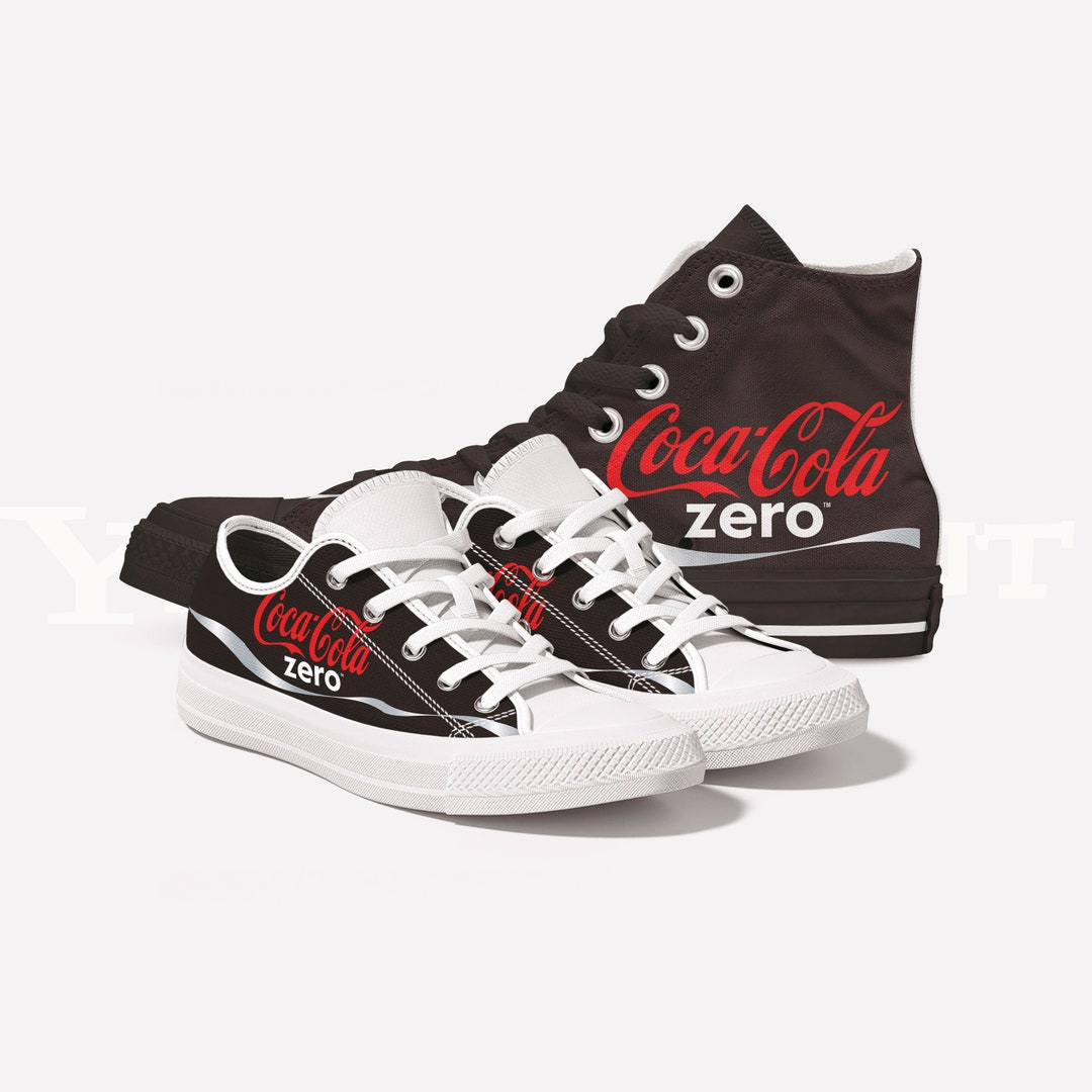 Coca Cola Shoes, Coke Zero High Low Top Sneaker, Fan Converse Style ...