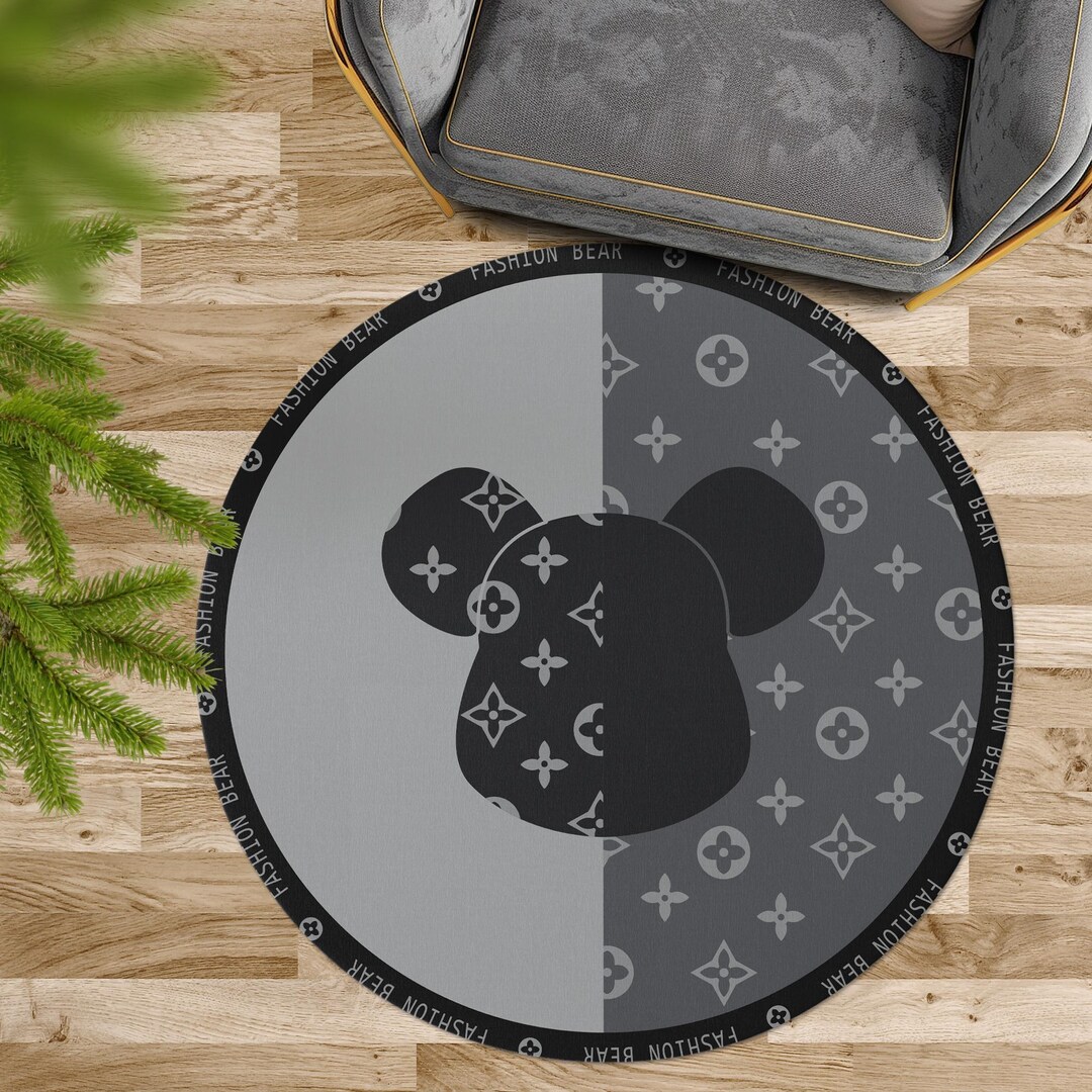 Storm Dust Bear Round Area Rugs, Hypebeast Carpets for Living Room ...