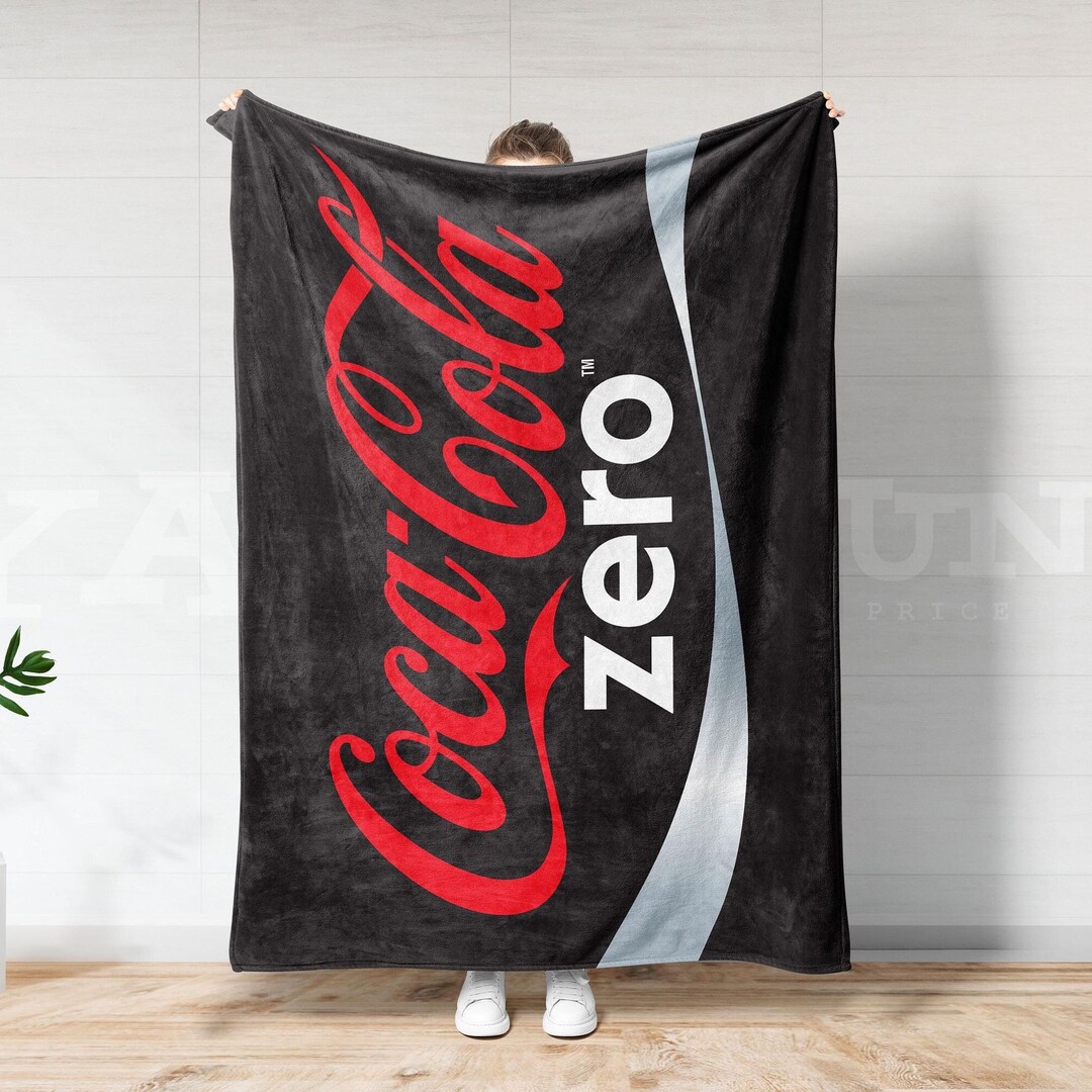 Coca-cola Zero Bedspread Throw, No Sugar Coke Blanket, Black Coke Sofa ...
