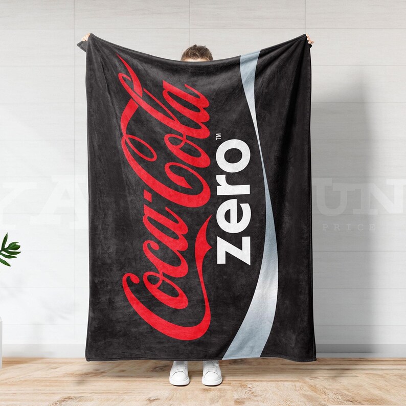 Coca-cola Zero Bedspread Throw, No Sugar Coke Blanket, Black Coke Sofa ...