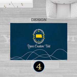 USA States Demonym Rug, Custom American Territories Area Rugs, Blue ...