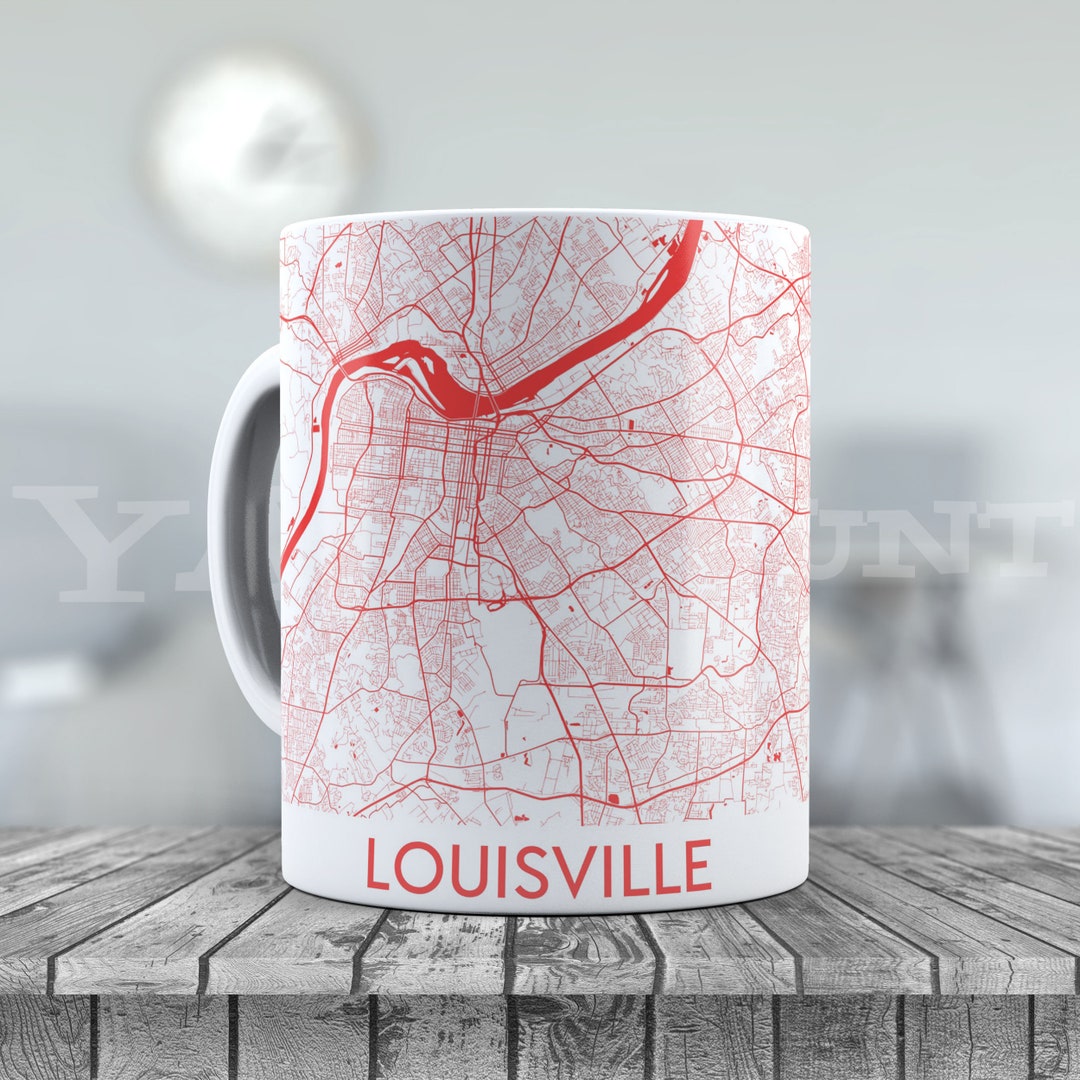 Louisville Map Mug, Gateway to the South Coffee Mug, Kentucky Lover ...