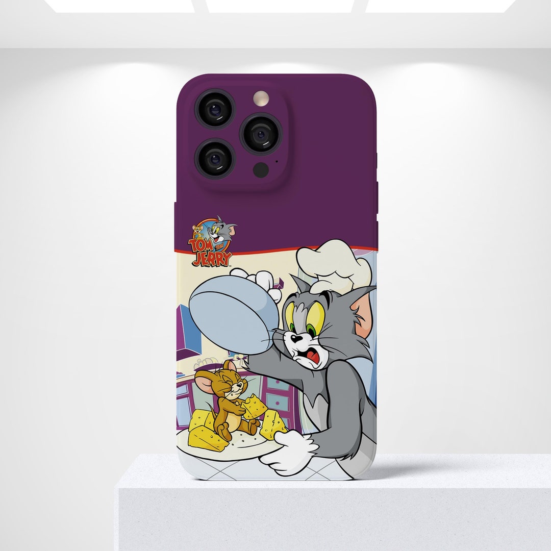 Plum Purple Tom and Jerry Tough Phone Case, Cheese Dinner Grape iPhone ...
