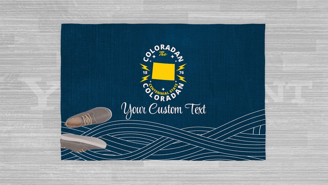 USA States Demonym Rug, Custom American Territories Area Rugs, Blue ...