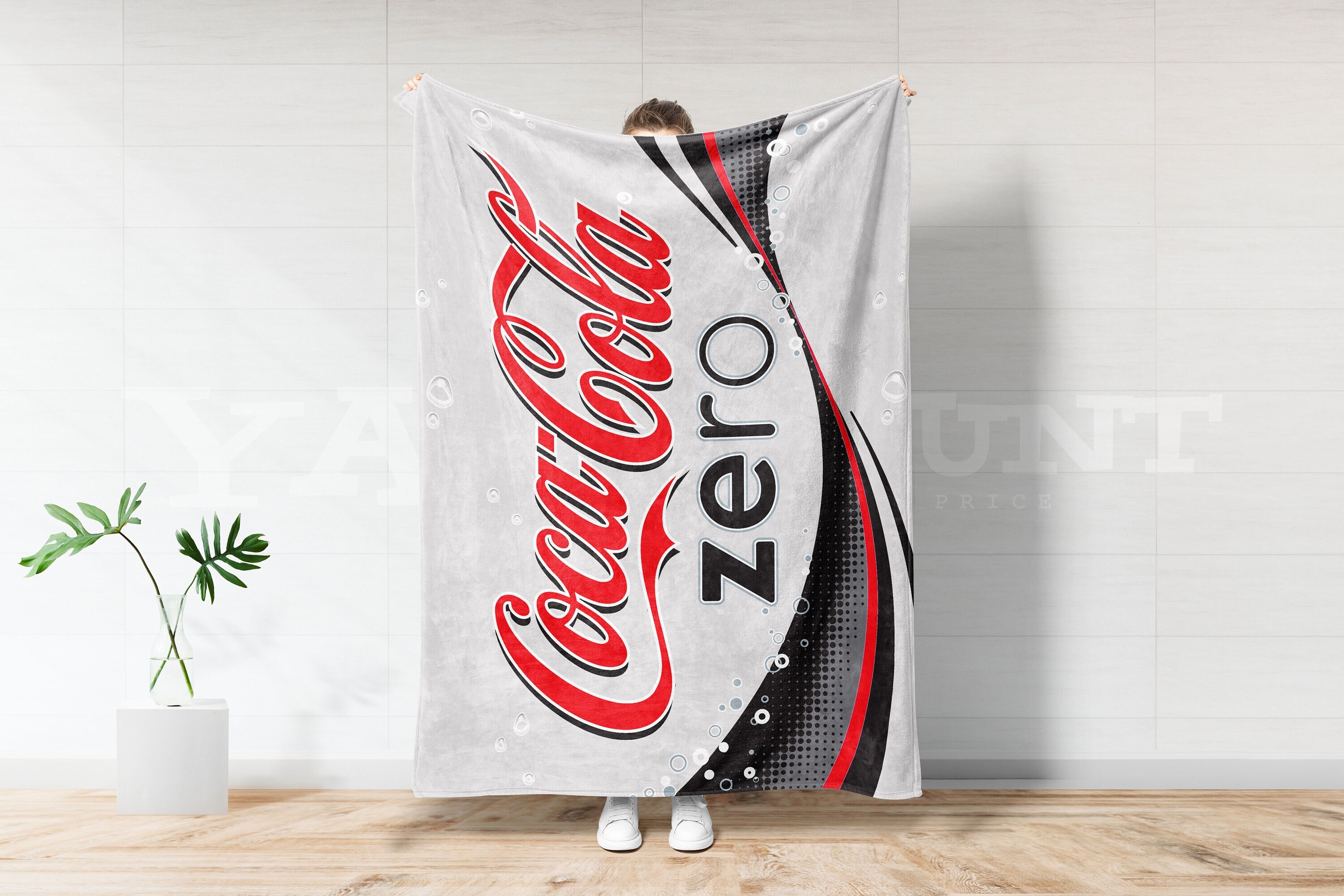 Coca-cola Zero Bedspread Throw, No Sugar Coke Blanket, Black Coke Sofa ...
