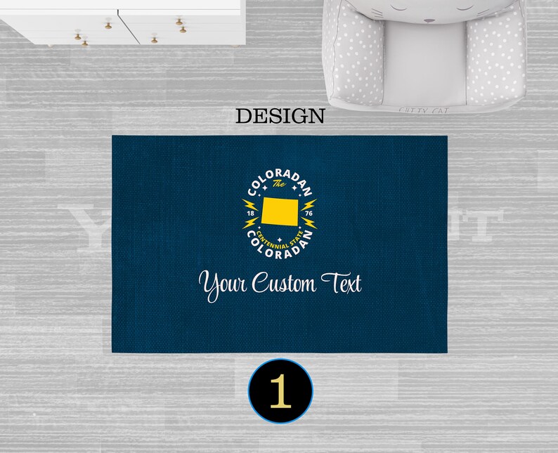 USA States Demonym Rug, Custom American Territories Area Rugs, Blue ...