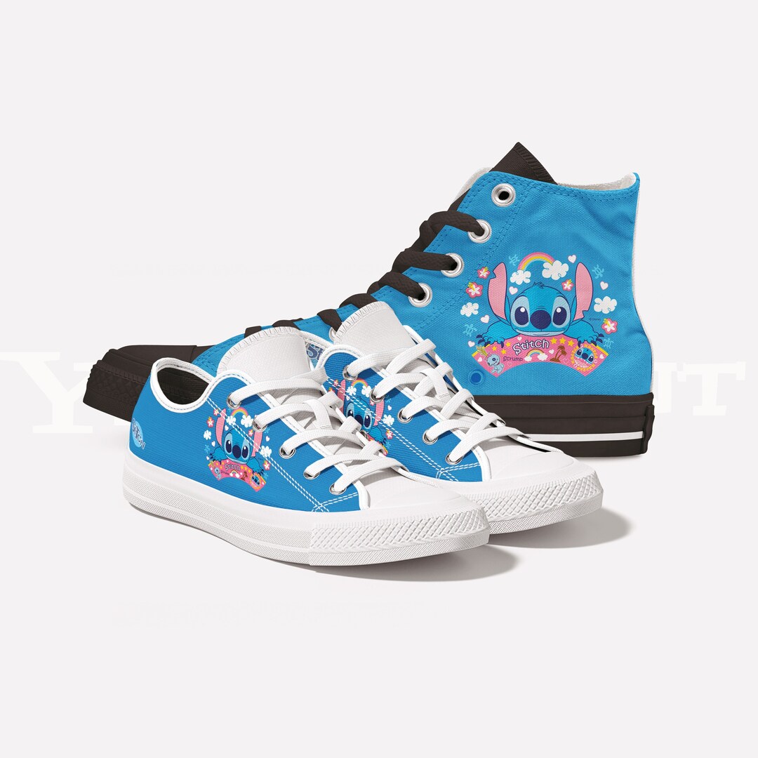 Stitch & Scrump Unisex Shoe, Disney Stitch Lover High Low Sneakers ...