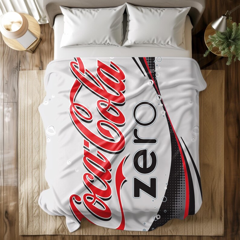 Coca-cola Zero Bedspread Throw, No Sugar Coke Blanket, Black Coke Sofa ...
