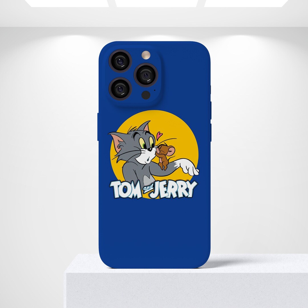 Friendship Kiss of Love Tom and Jerry Tough Phone Case, Congress Blue ...