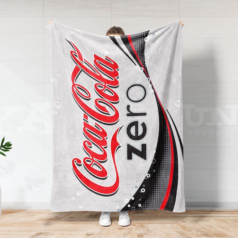Coca-cola Zero Bedspread Throw, No Sugar Coke Blanket, Black Coke Sofa ...