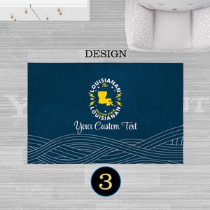 USA States Demonym Rug, Custom American Territories Area Rugs, Blue ...