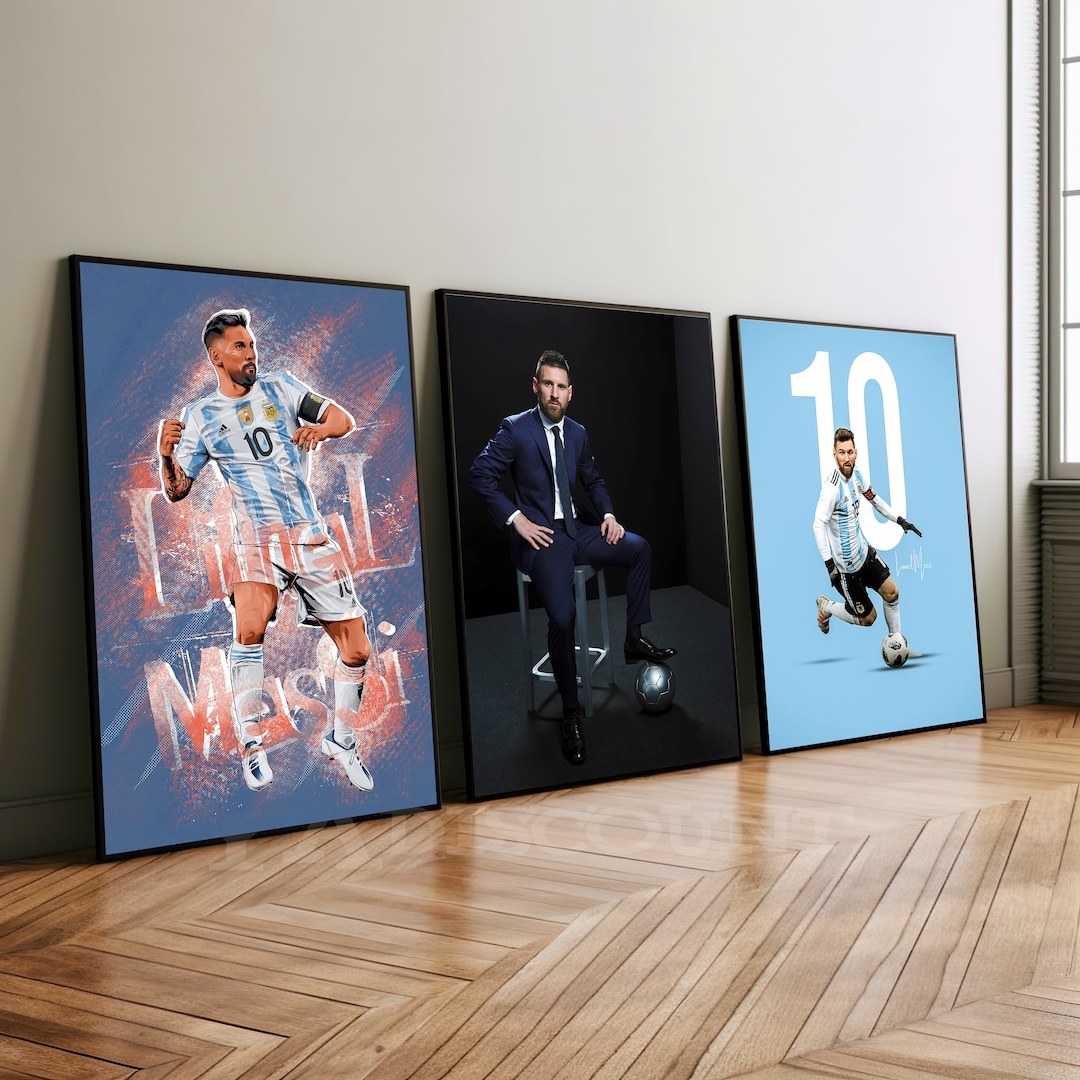 Lionel Messi Wall Poster Print INSTANT DOWNLOAD Football GOAT Soccer ...