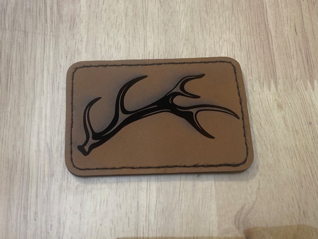 Elk Antler Faux Leather Patch - Etsy