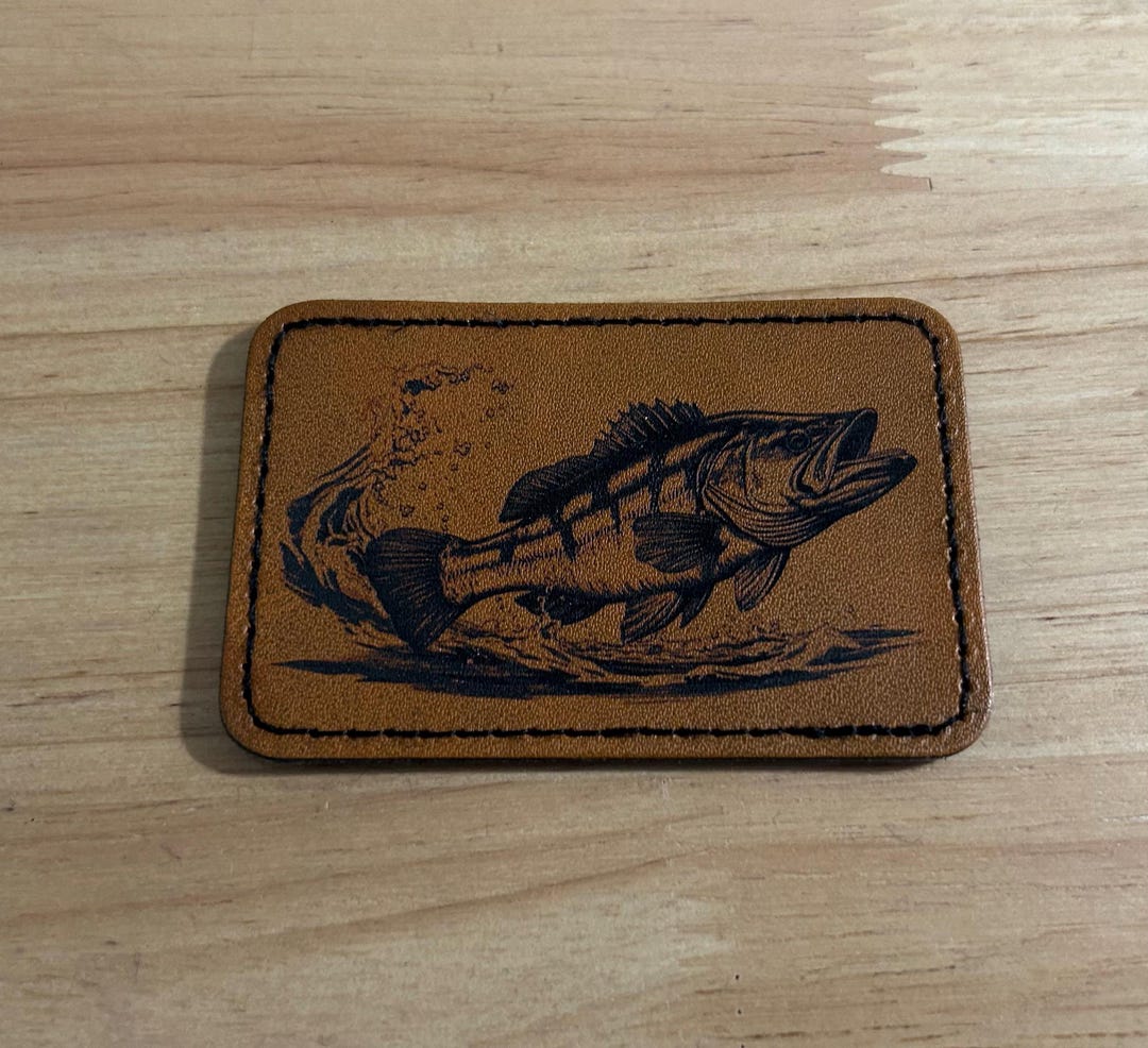Bass Fish Faux Leather Patch - Etsy