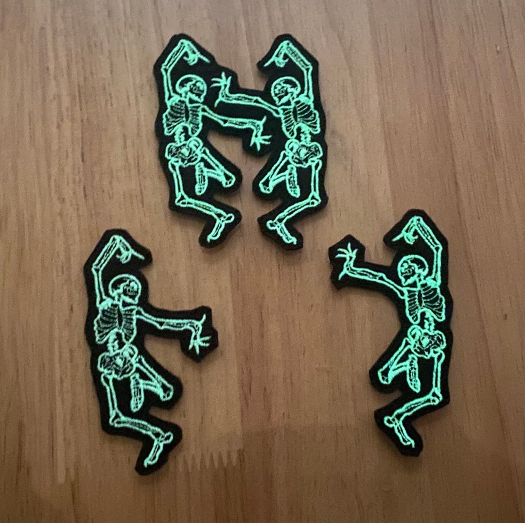 Dancing Skeletons Patch/glow in the Dark Patch - Etsy