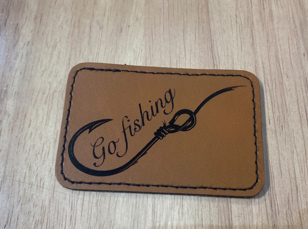 Go Fishing Leather Patch - Etsy