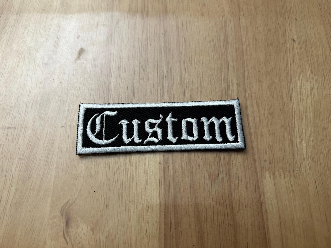 Custom Name Patch / Old English Font Patch - Etsy