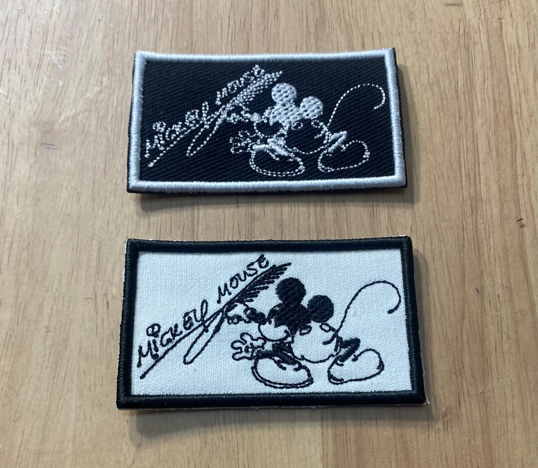 Mickey Signature Patch - Etsy