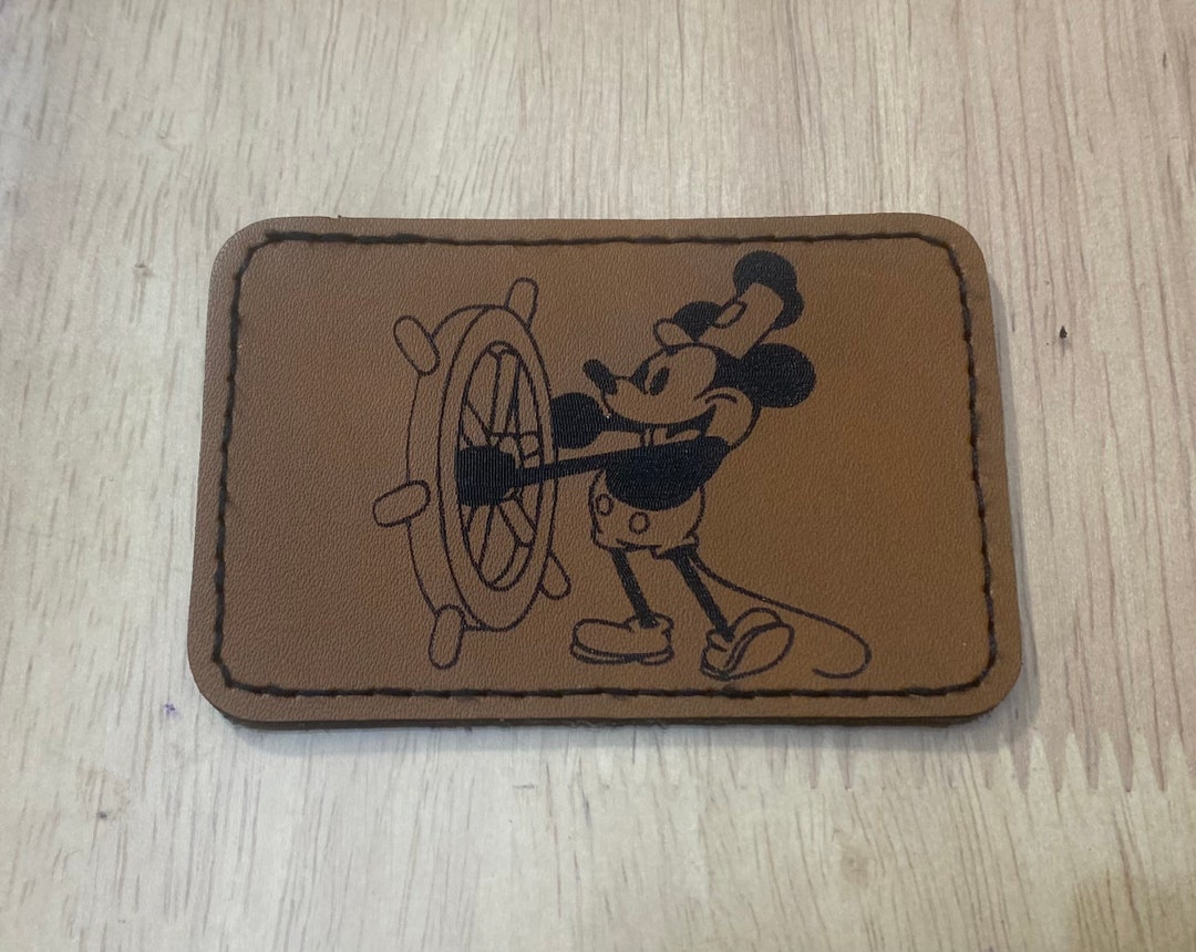 Steamboat Mouse Faux Leather Patch - Etsy