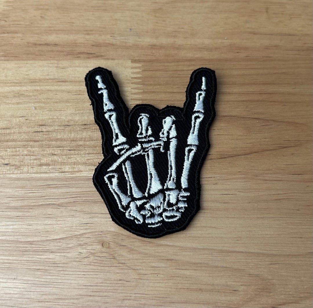Skeleton Hand Patch - Etsy