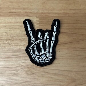 Skeleton Hand Patch - Etsy