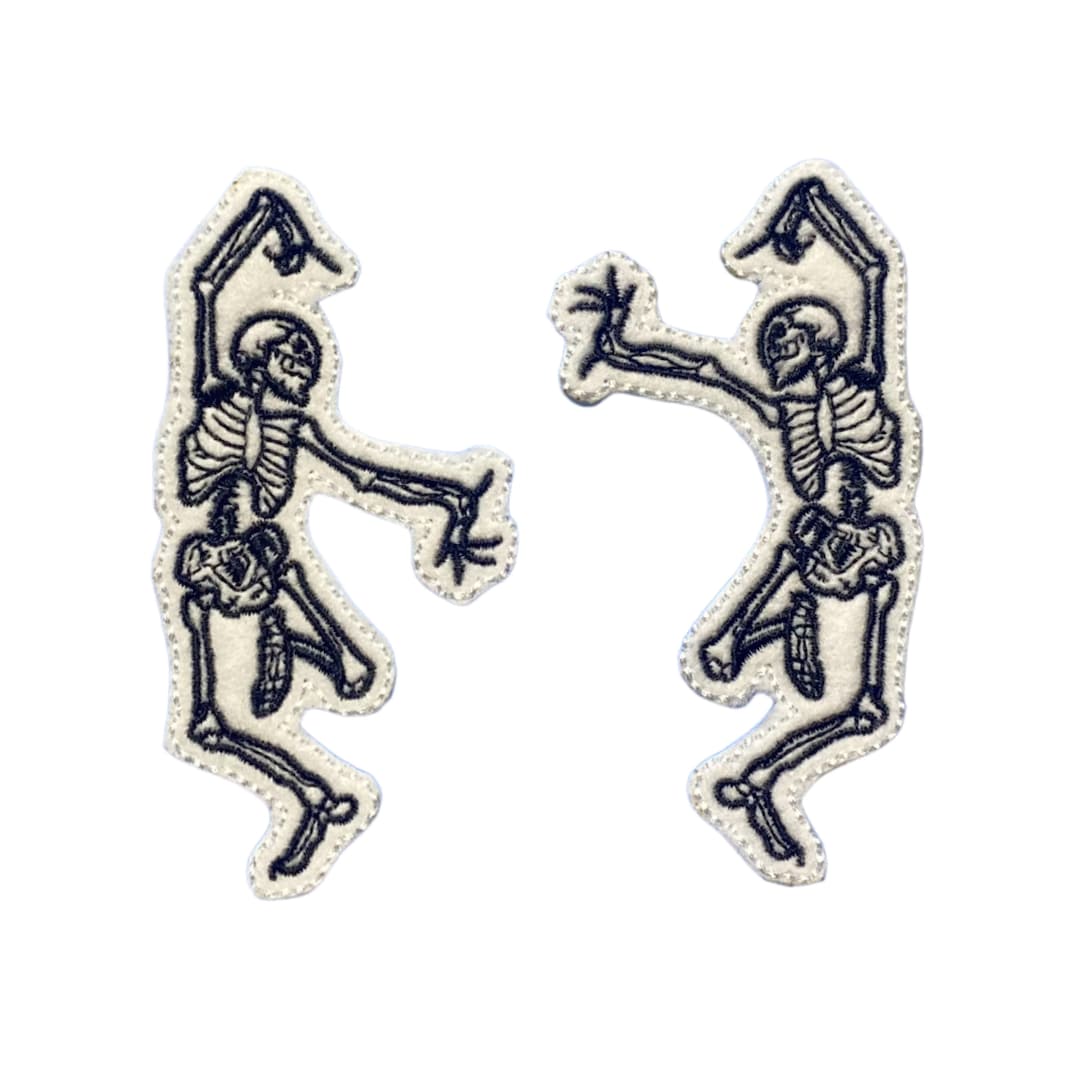 Dancing Skeletons Patch/ Embroidered Patch - Etsy