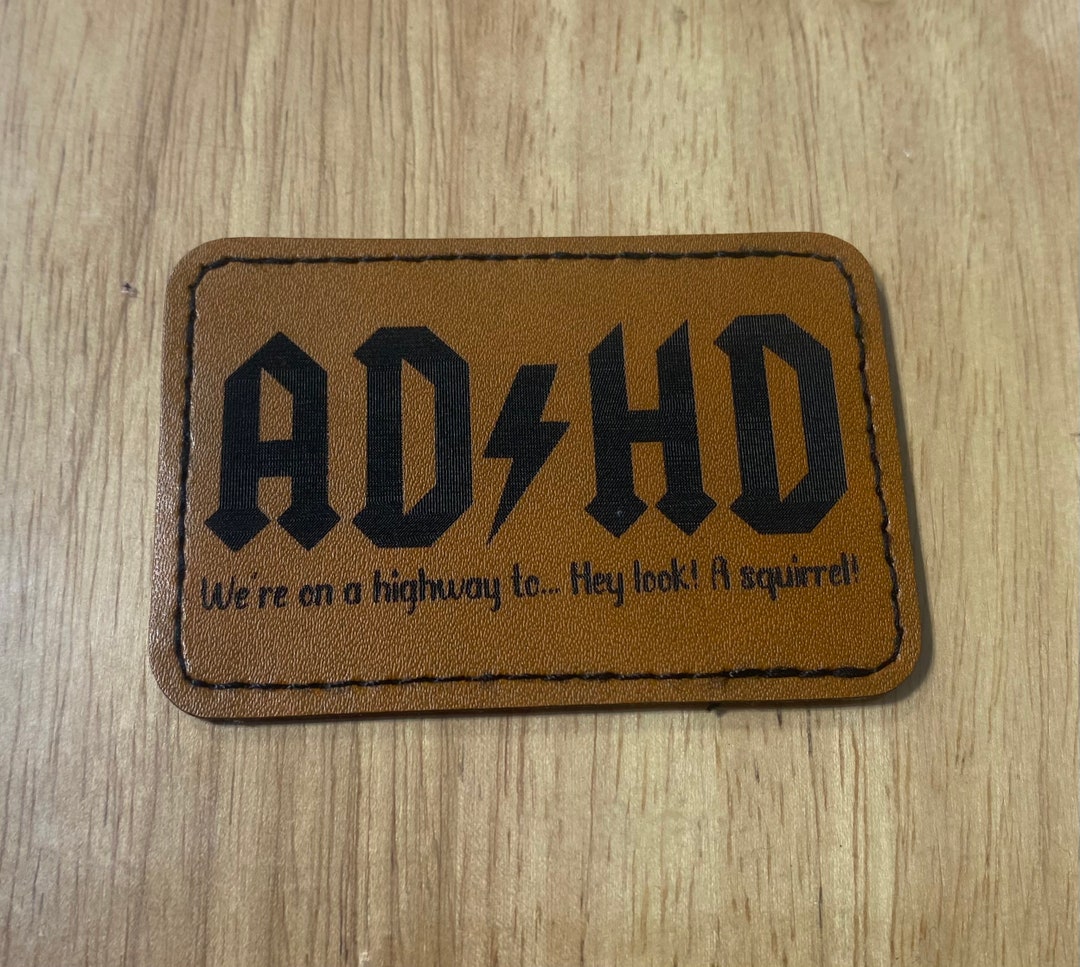 ADHD Faux Leather Patch - Etsy