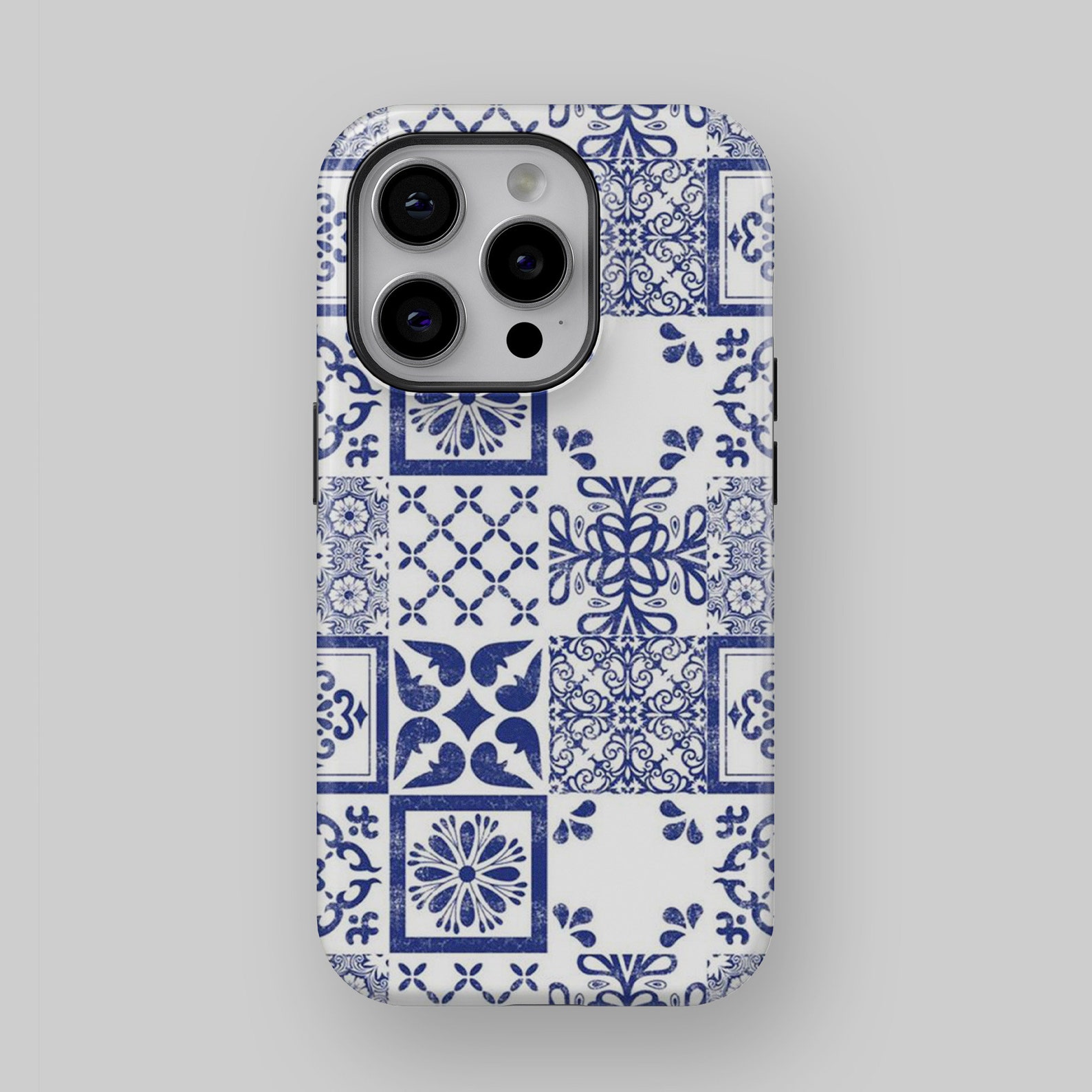Porcelain Phone Case Blue Tile TOUGH Cover Fit for iPhone 17 Pro Max ...