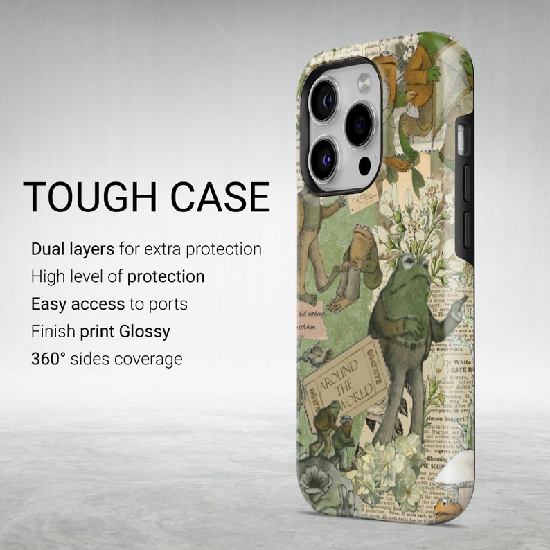 Frog and Toad Phone Case Green TOUGH Cover Fit for iPhone 17 Pro Max ...