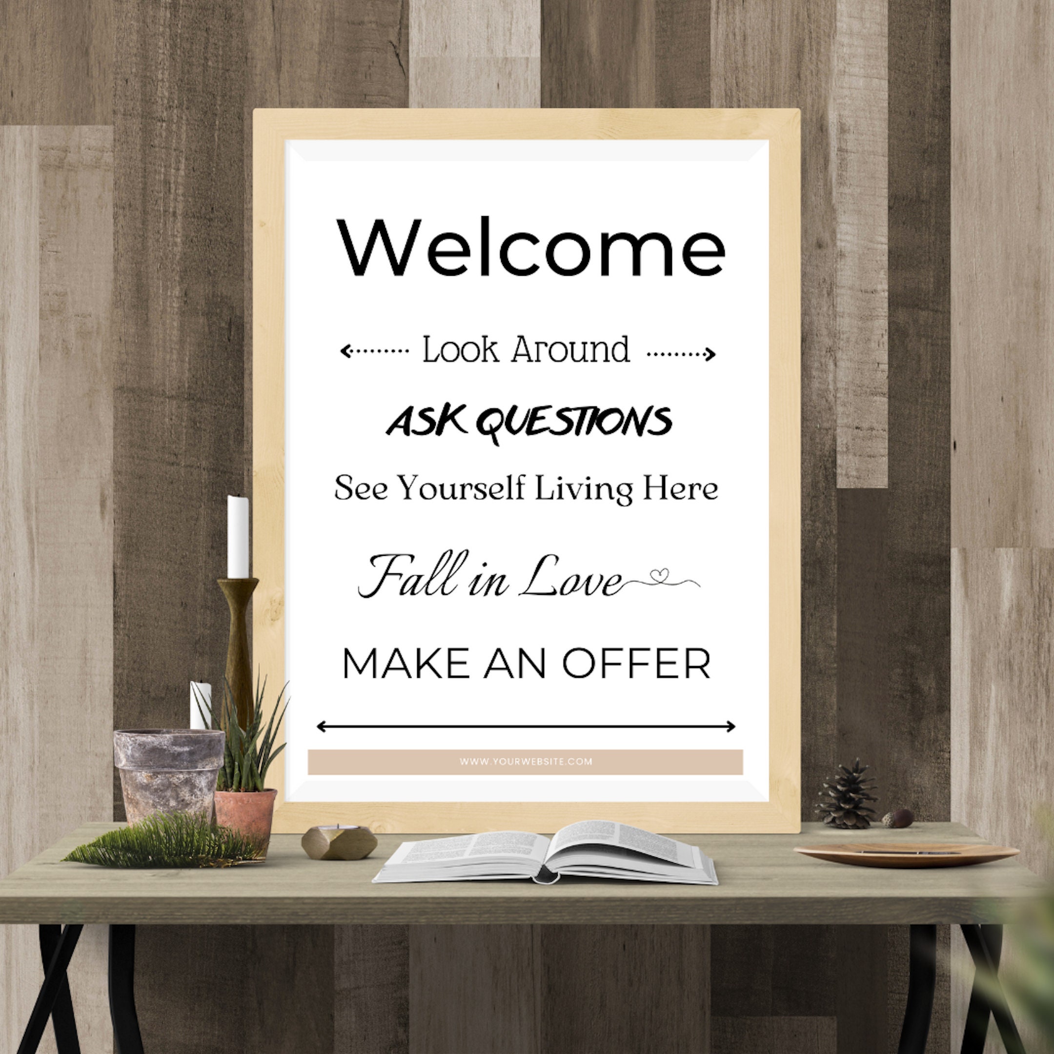 Open House Sign in Sheet & Welcome Sign Pdfs, Real Estate Marketing ...