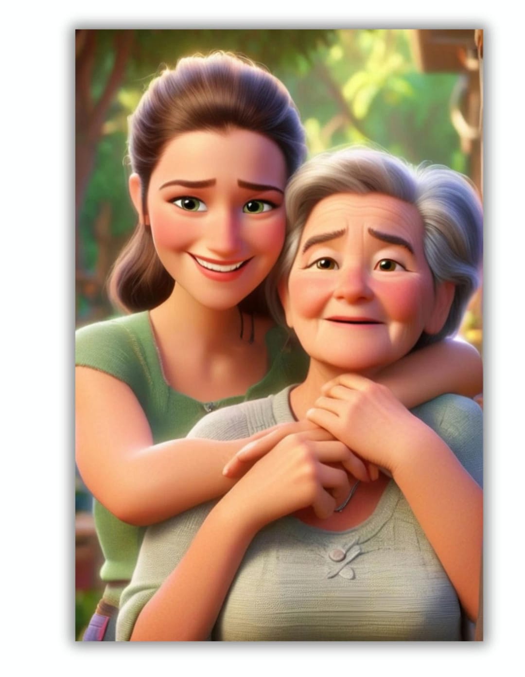Cartoon Character Grandma 3D, Pixar Family Portrait, Children Portrait ...