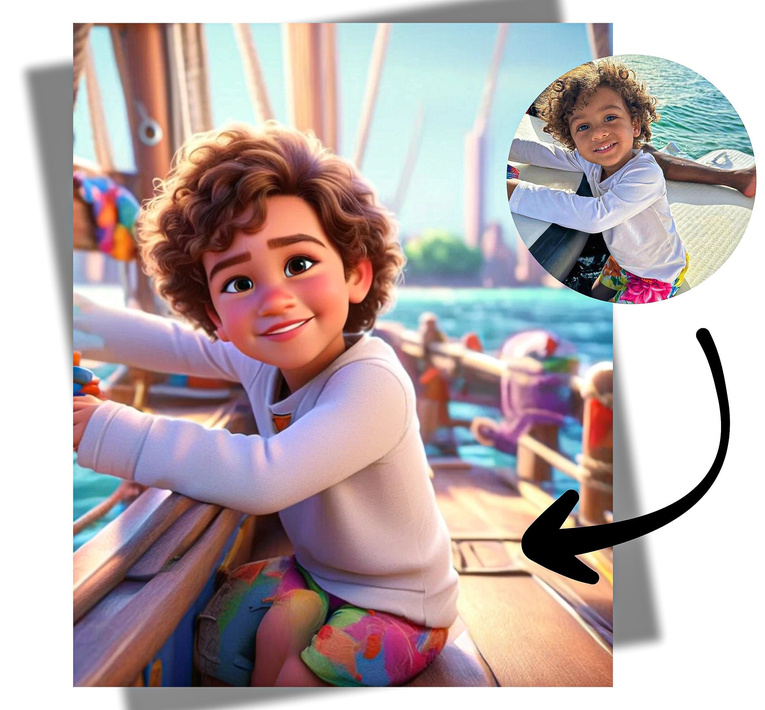 Custom Family Kids Portrait, Cartoon Portrait, Gift for Kids, Cartoon ...