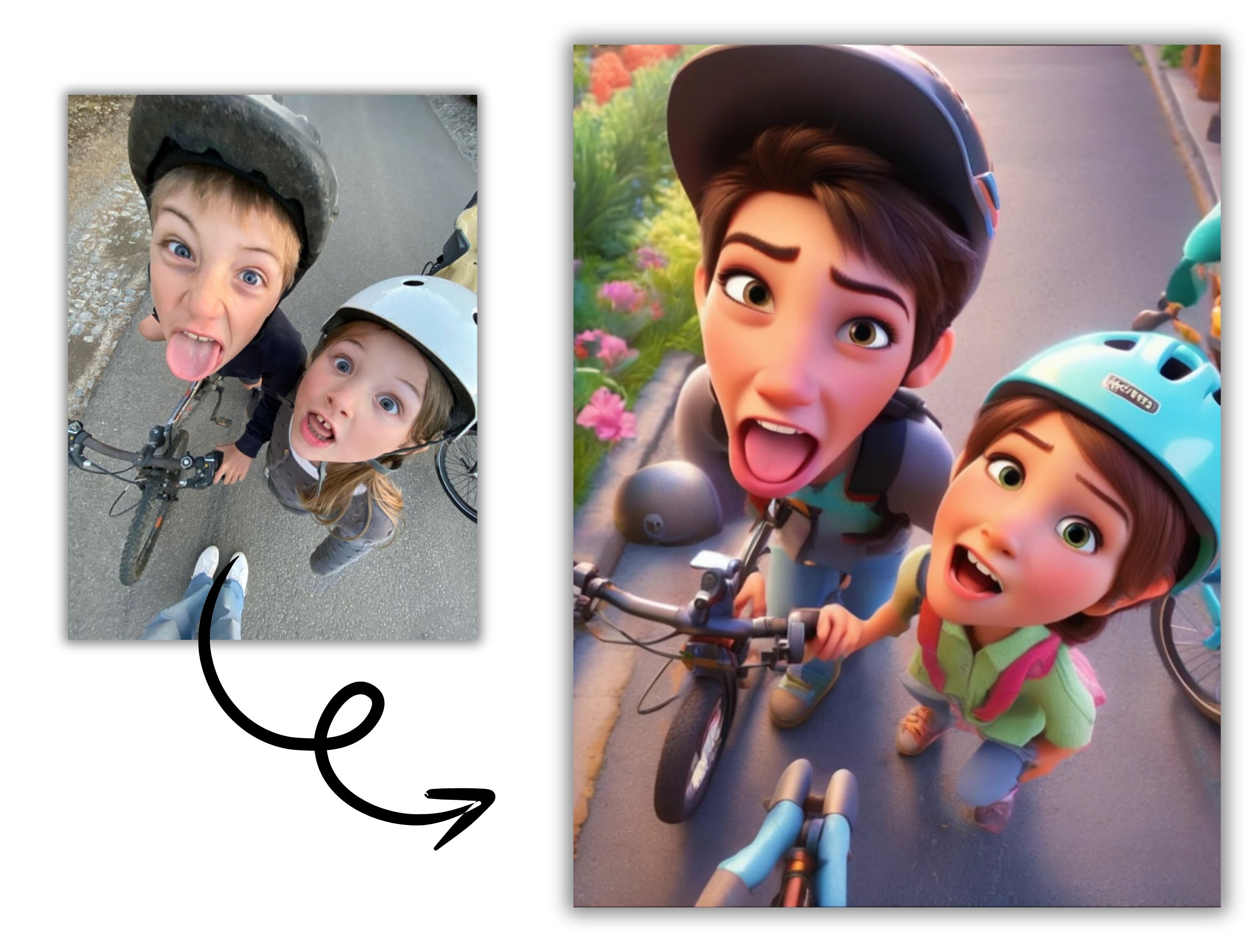 Custom Family Kids Portrait, Cartoon Portrait, Gift for Kids, Cartoon ...