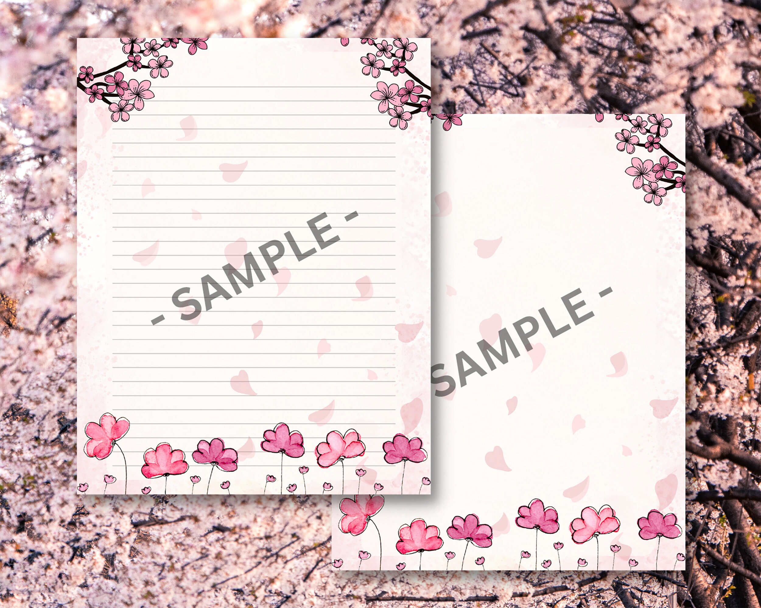 Printable Notepaper, 8.5" X 11" Note Pages, Lined, Unlined, Four ...