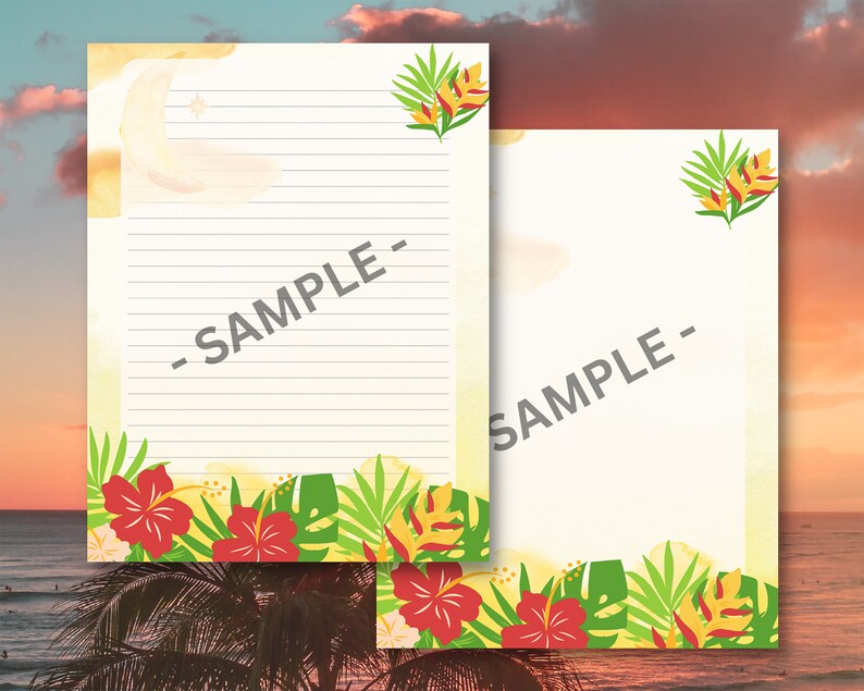 Printable Notepaper, 8.5" X 11" Note Pages, Lined, Unlined, Four ...