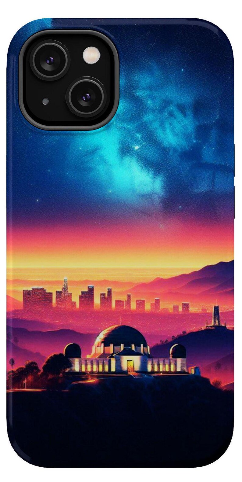 Magnetic Tough Cases - Los Angeles Skyline Phone Case, Cityscape Protective Cover, Urban ...