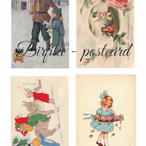 48 Vintage Postcards of Children, Postcard Digital, High Quality ...
