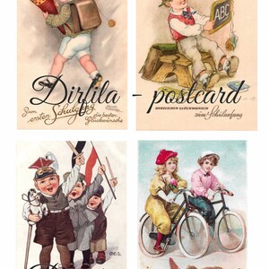 Postcard Children Digital Download, Printed Vintage Postcards, Ephemera ...