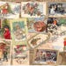 48 Vintage Postcards Bundle - Christmas & New Year Theme, Digital ...